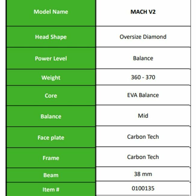 PADEL MACH V2 PRINCE מחבט פאדל מקצועי פרינס - טניסזון - Tennis Zone